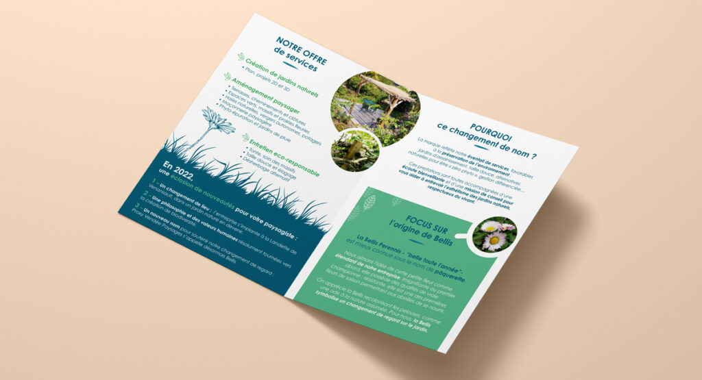 Création de plaquette commerciale : exemples de contenus design