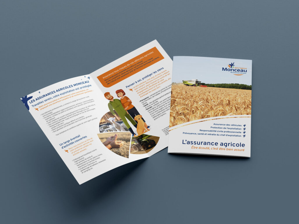 Création de plaquette commerciale : exemples de contenus design