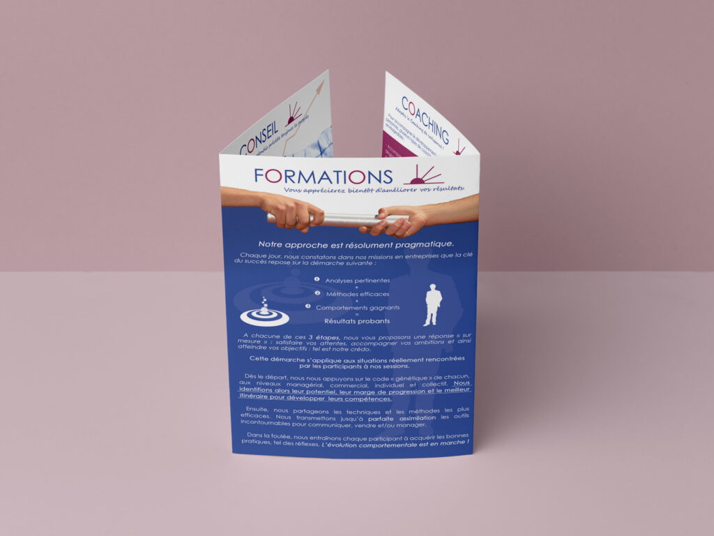 Création de plaquette commerciale : exemples de contenus design